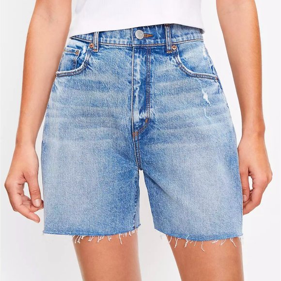 LOFT | Shorts | Nwt Loft Petite Fresh Cut High Rise Boyfriend Shorts ...